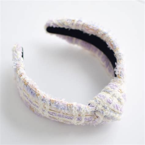 Tweed Knotted Headbands Tweed Knot Headband Womens Headband Tweed