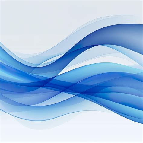 Flowing Blue Curve Shape With Soft Gradient Vector Abstract Background