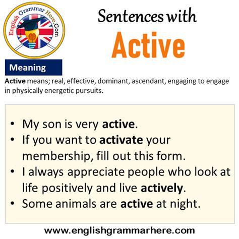 Sentences With Active Active In A Sentence And Meaning English