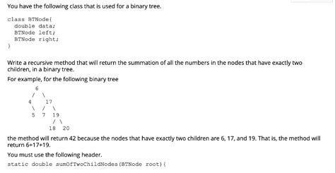 Solved You Have The Following Class That Is Used For A