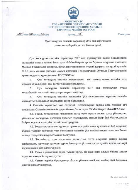 СХС ийн хөрөнгөөр 2017 онд хэрэгжүүлэх төсөл хөтөлбөрийн чиглэл батлах тухай