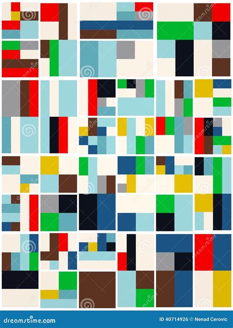 Vintage Hipster Geometric Pattern In Tetris Style Vector Stock Vector Illustration Of Eighties