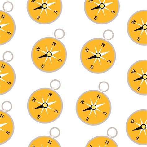 Premium Vector Seamless Pattern From The Compass Icon Illustration Of