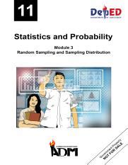 Statistics And Probability Q M Random Sampling And Sampling Distribution V Docx