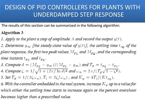 Ppt Design Of Pi And Pid Controllers With Transient Performance