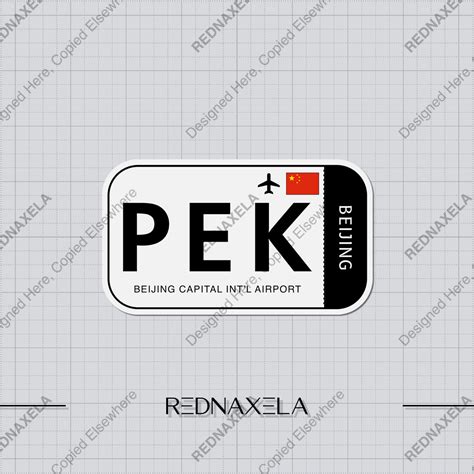 Jual Stiker Vinyl Beijing Capital International Airport Code Pek Sign
