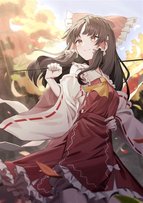 Hakurei Reimu Touhou Drawn By Wankosora Danbooru