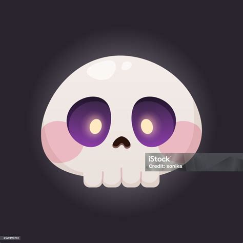 귀여운 할로윈 해골입니다 뼈 인간의 두개골 마법 벡터 캐릭터 공포 무서움에 대한 스톡 벡터 아트 및 기타 이미지 공포 무서움 공휴일 귀여운 Istock