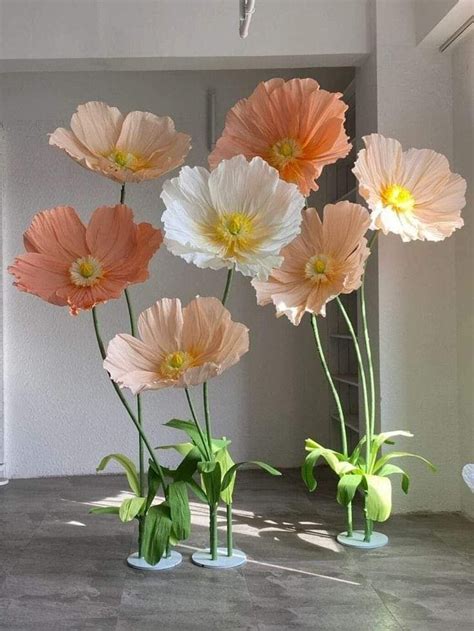 Giant Fake Flowers Giant Flower Display Giant Paper Mache Flowers