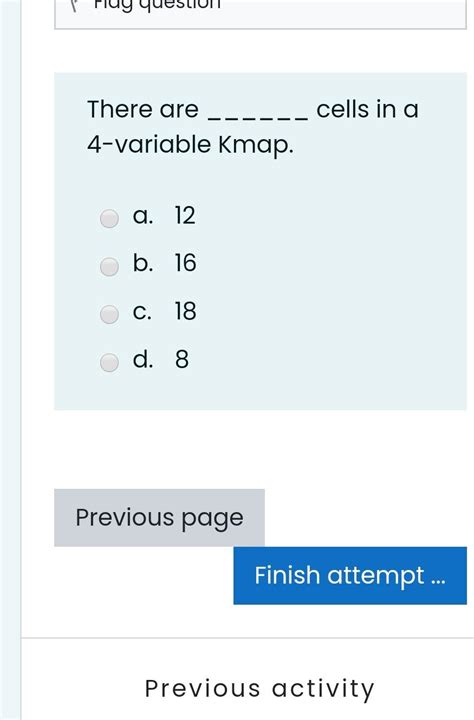 Solved Cells In A There Are 4 Variable Kmap G 12 B 16 C