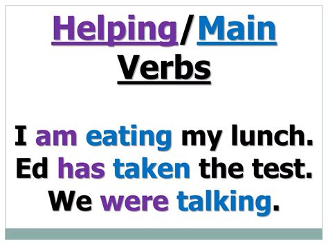 Helping Verbs Power Point PDF