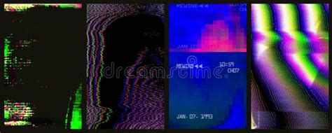 distorted rgb glitch screen error retro crt tv scanlines background