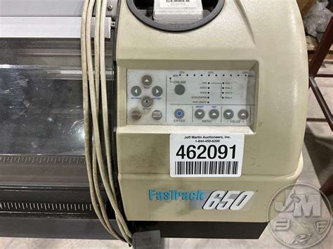 Gerber Fastrack 650 Plotter Jeff Martin Auctioneers Inc