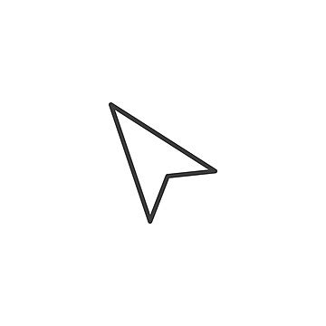 Triangle Pointer Click Icon On White Background With Loading Cursor Vector Search App Symbol