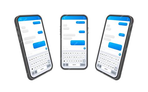 Premium Vector Chat Interface Application With Dialogue Window Clean Mobile Ui Design Concept Sms