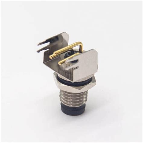 Buy Elecbee M Circular Connector Malereceptacle Pin Blukhead Angled Waterproof For Pcb Mount