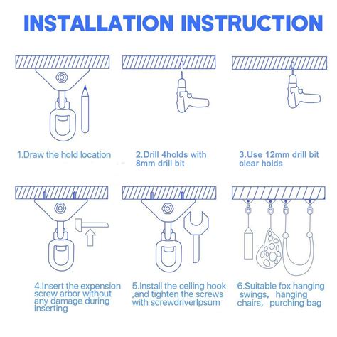How To Install Ceiling Swing Hooks Shelly Lighting