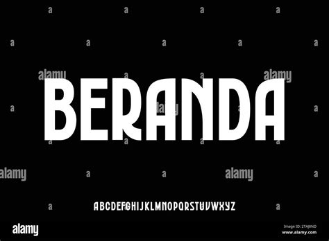 Unique Decorative Sans Serif Retro Style Alphabet Display Font Vector Stock Vector Image And Art