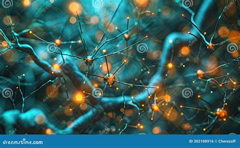 illustration neural network development stock illustration