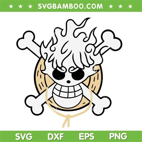 Luffy Gear 5 Logo Svg Png Sun God Nika Gear 5 Straw Hatted Svg Anime