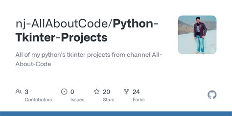 Github Nj Allaboutcode Python Tkinter Projects All Of My Python S Tkinter Projects From