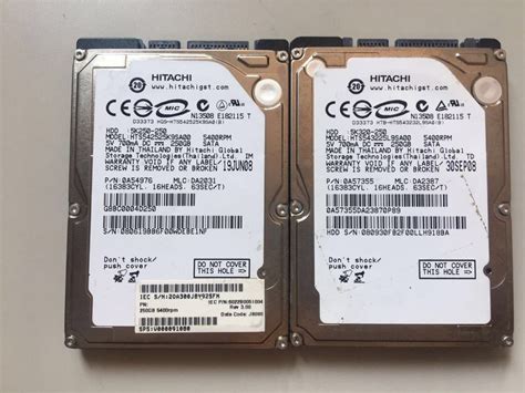 HITACHI 日立 ハードディスク 2.5インチ SATA HDD 250GB HTS542525K9SA00 ...