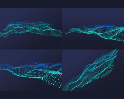 Abstract Wavy Particles Backgrounds Graphic Fork