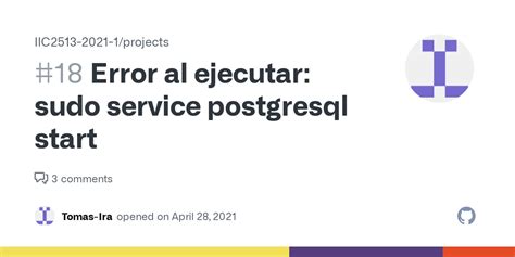 Error Al Ejecutar Sudo Service Postgresql Start · Issue 18 · Iic2513