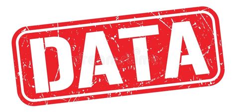 data text written on red stamp sign stock illustration illustration