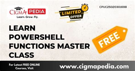 Learn Powershell Functions Master Class Free Udemy Course Cigma Pedia