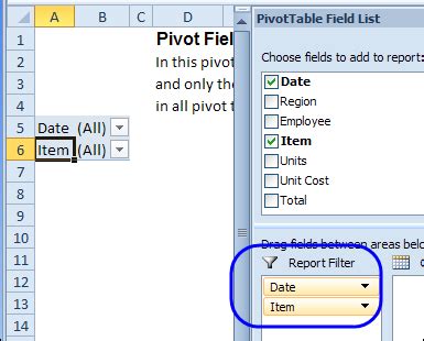 Filter All Pivot Tables For Specific Fields Only Excel Pivot Tables