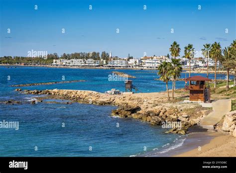 View Towards Kato Paphos Waterfront From Sodap Beach Paphos Cyprus