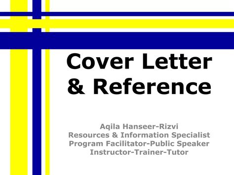 Cover Letter Reference Seminar PPT Free Download