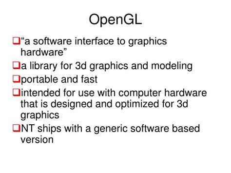 PPT OpenGL PowerPoint Presentation Free Download ID