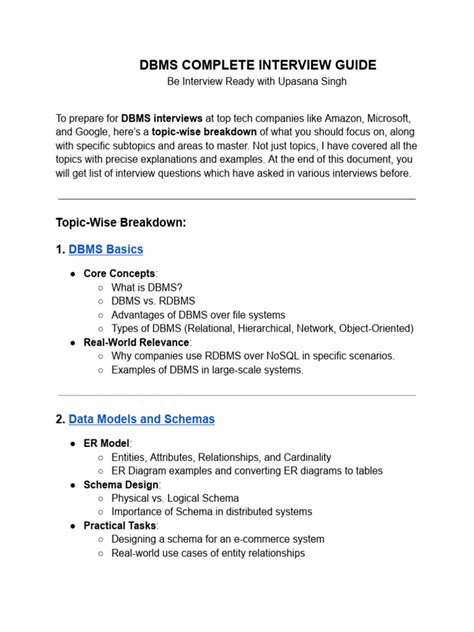 Dbms Complete Interview Guide Pdf Databases Database Index