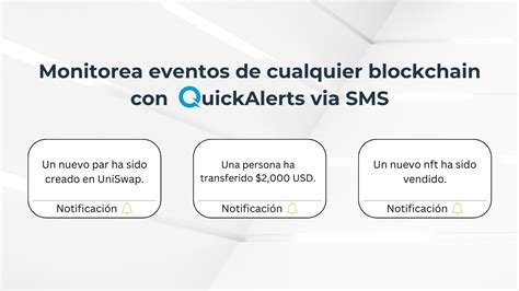 monitorea eventos de cualquier blockchain con quickalerts via sms con