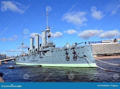 Russian Cruiser Avrora Saint Petersburg Editorial Image Image Of Saint Cruiser