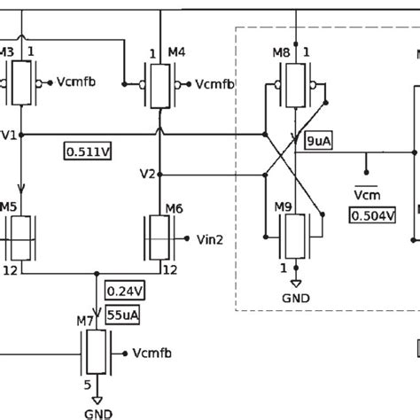 Proposed Cmfb Circuit Scheme Number Of Fins Is Shown For Each Download Scientific Diagram