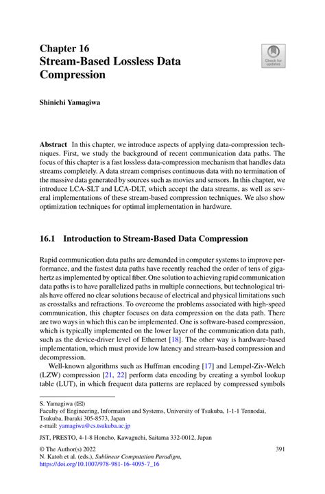 Pdf Stream Based Lossless Data Compression