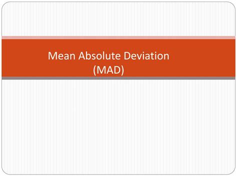 Ppt Mean Absolute Deviation Mad Powerpoint Presentation Free
