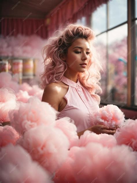 Premium Ai Image Candy Floss