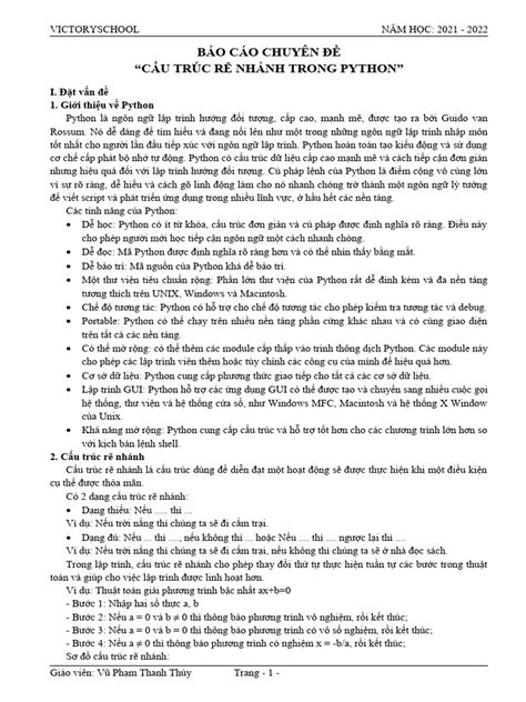 chuyên Đề cấu trúc rẽ nhánh trong python pdf