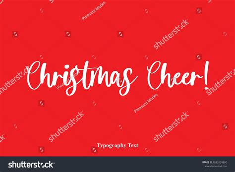 Christmas Cheer Typeface Cursive Calligraphy Text Stock Vector Royalty Free 1882638880