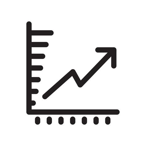 Line Graph Icon Business Growth Arrow Line Symbol Analytics Chart