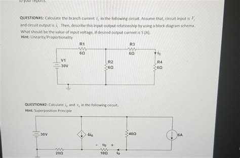 Solved QUESTION Calculate The Branch Current I In The Chegg