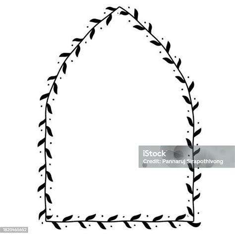 3 점 아치 직사각형 프레임 건축 창 문 화려한 꽃 프레임 꽃 잎 테두리 0명에 대한 스톡 벡터 아트 및 기타 이미지 0명 검은색 결혼식 Istock