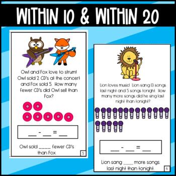 Comparing Numbers Word Problem Book More Than And Fewer Than TPT