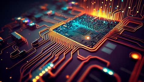 Premium Photo Abstract Circuit Cyberspace Design Created With Generative Ai