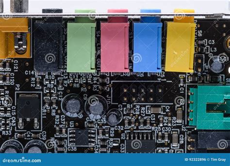 Desktop Computer Sound Card Stock Photo Image Of Macro Electronic