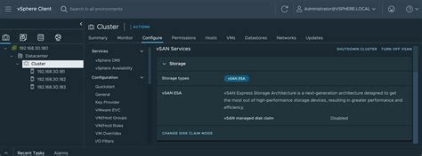 enabling vsan 8 express storage architecture esa using nested esxi